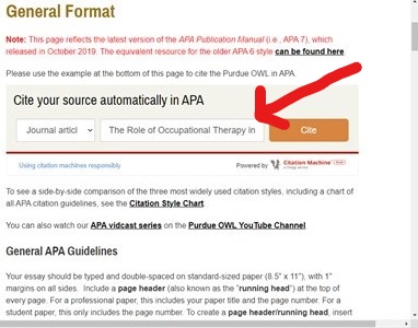 APA 7th Edition Reference Resources – OT Research Corner