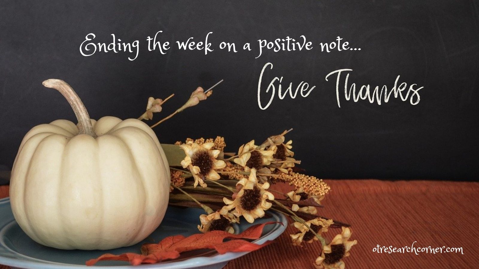 Ending the week on a positive note… – OT Research Corner
